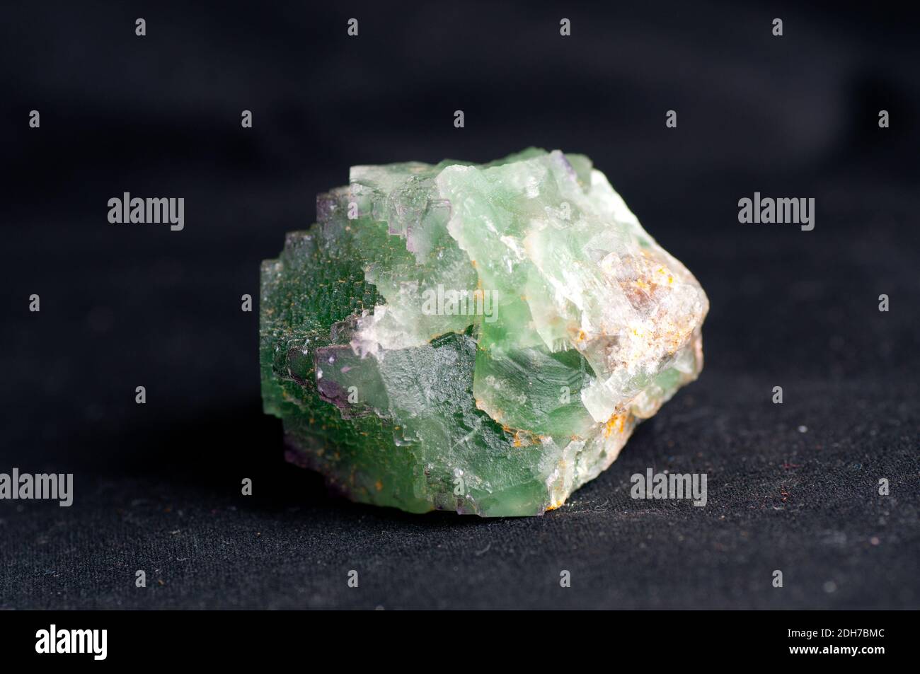 large green fluorite cubic crystal mineral sample Stock Photo - Alamy