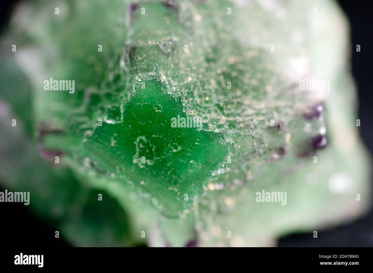 large green fluorite cubic crystal mineral sample Stock Photo - Alamy