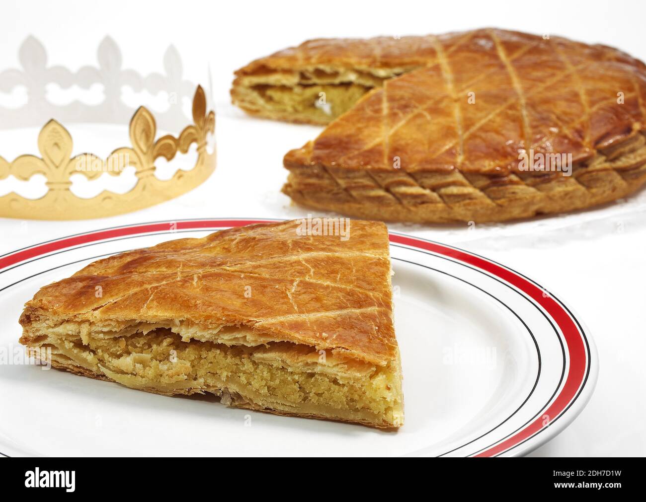 Galette des Rois and its Crown, French King Cake celebrating Epiphany ...
