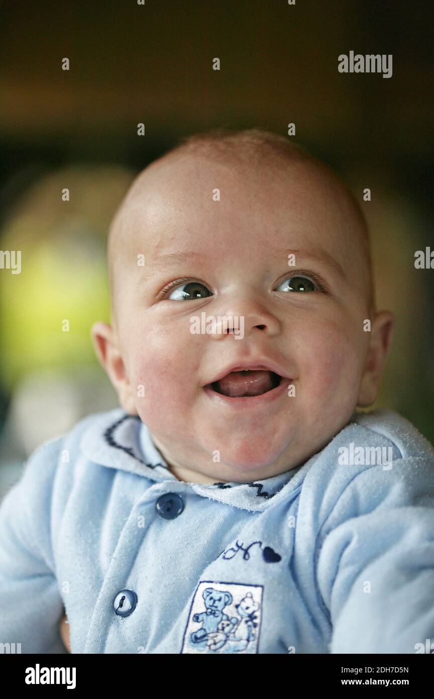 Portait of Baby Boy smiling Stock Photo - Alamy