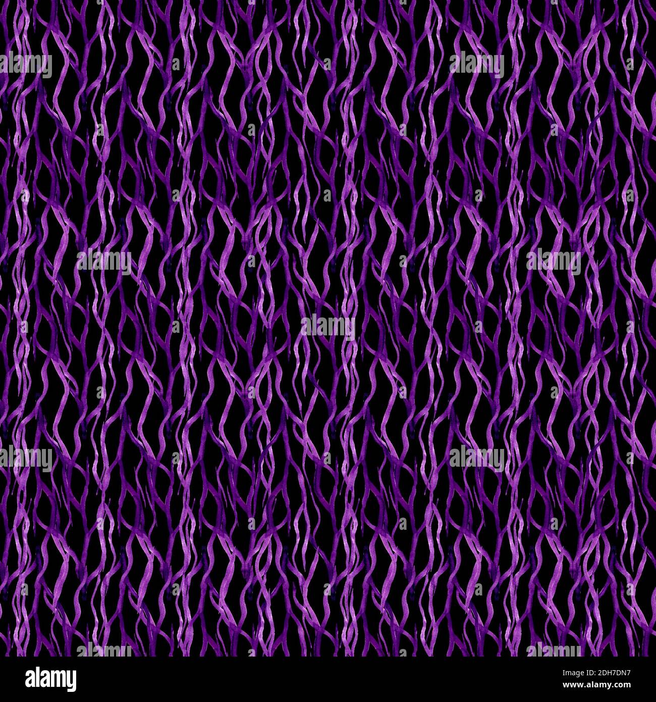 pattern lilac lines on a black background watercolor Stock Photo - Alamy