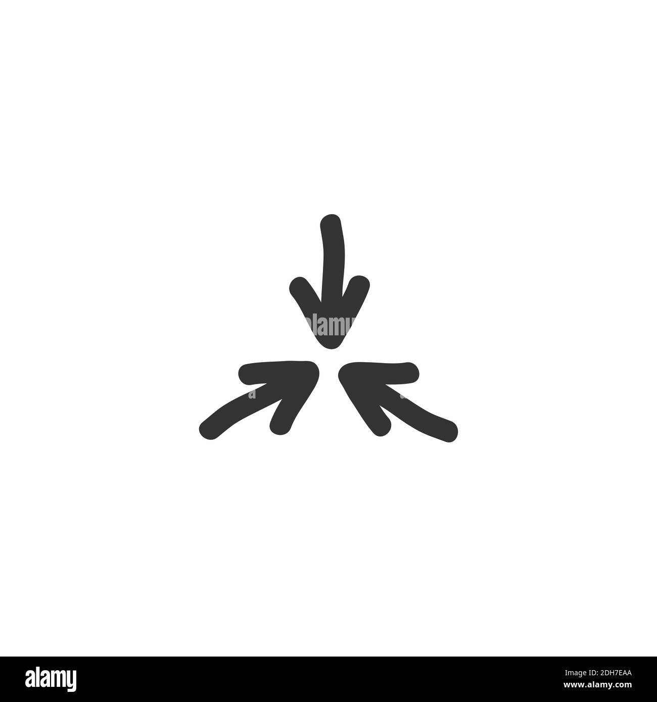 Three black hand drawn arrows point to the center. Triple Collide ...