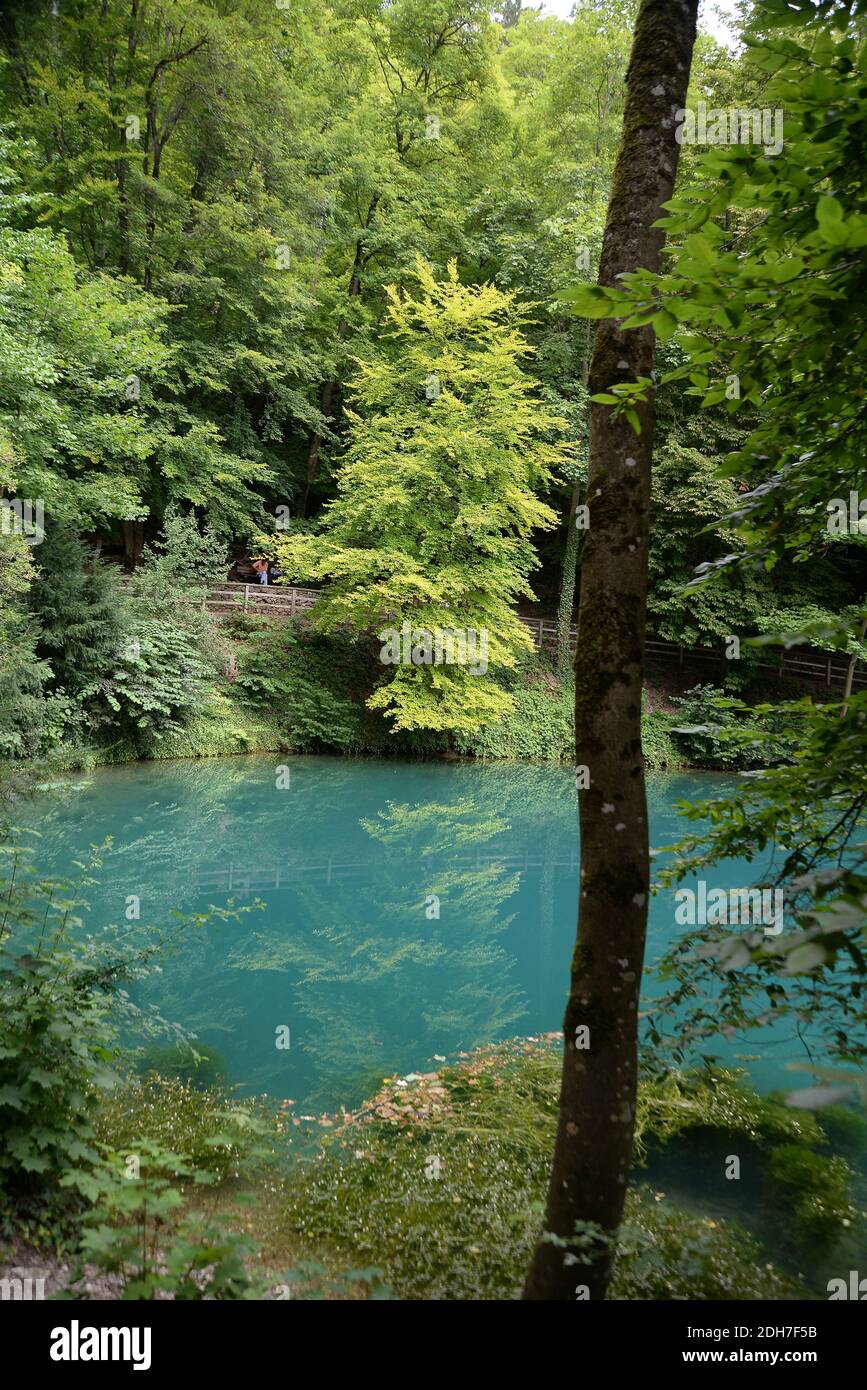 Blautopf, a well in Blaubeuren, Germany Stock Photo - Alamy