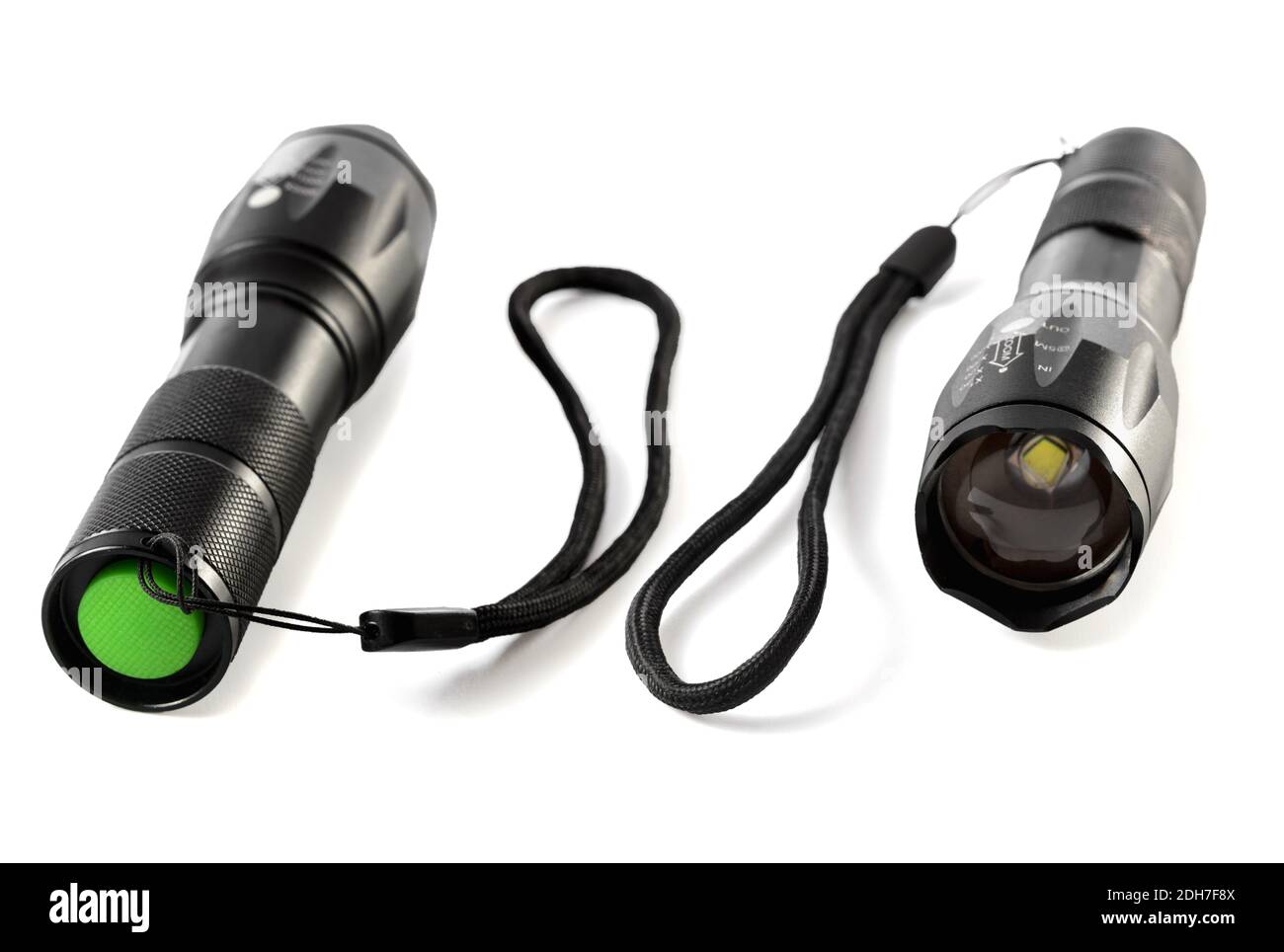 electric flashlight on a white background (blank for your photo ...