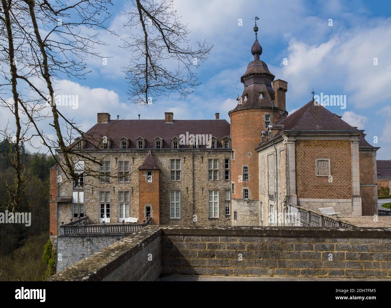 Castle chateau de Modave in Belgium Stock Photo - Alamy
