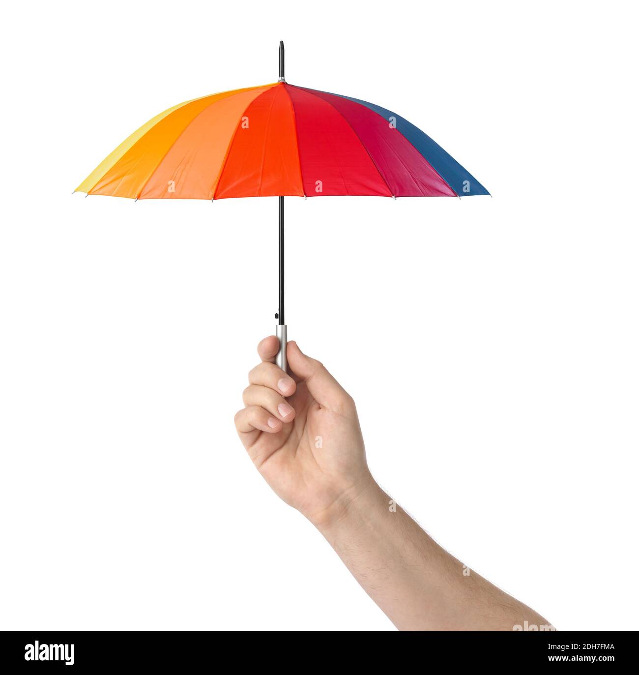 Hand with small umbrella Stock Photo - Alamy
