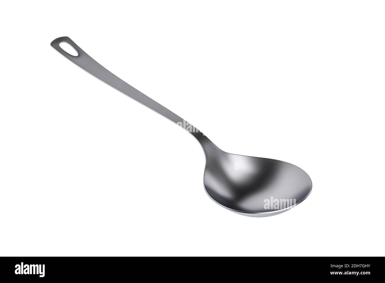 Silver ladle isolated on a white background - 3d render Stock Photo - Alamy
