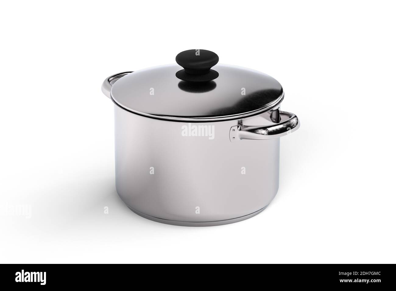 Soup pot isolated on white background - 3D render Stock Photo - Alamy