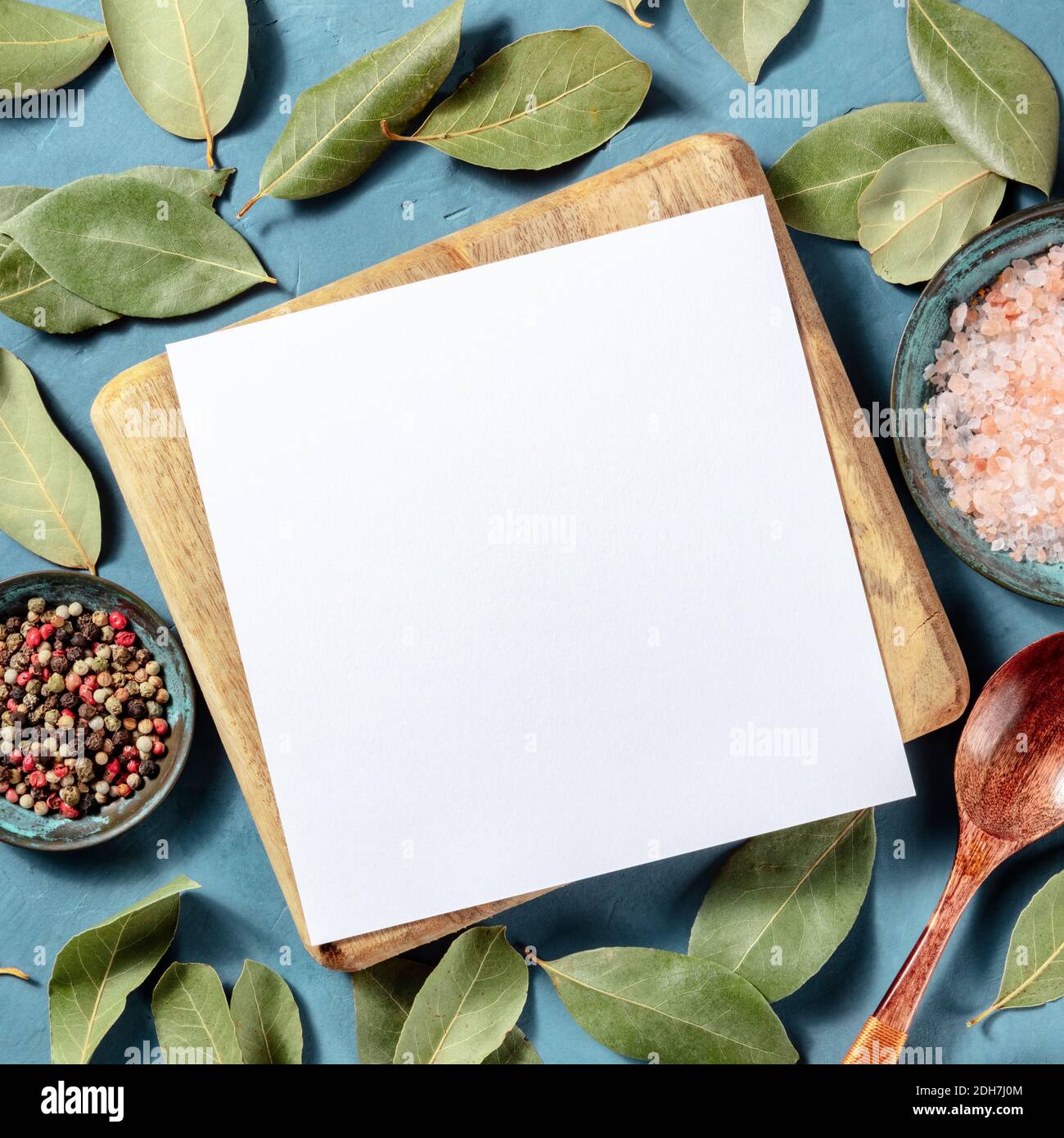 A square design template for a recipe, kitchen flat lay Stock Photo - Alamy