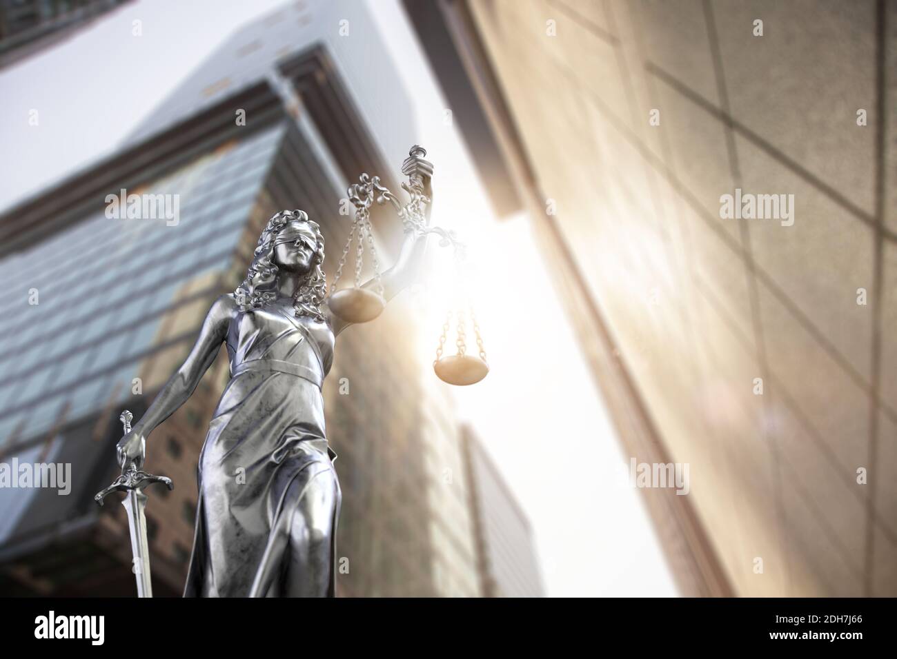 Lady Justice Statue City Stock Photo - Alamy