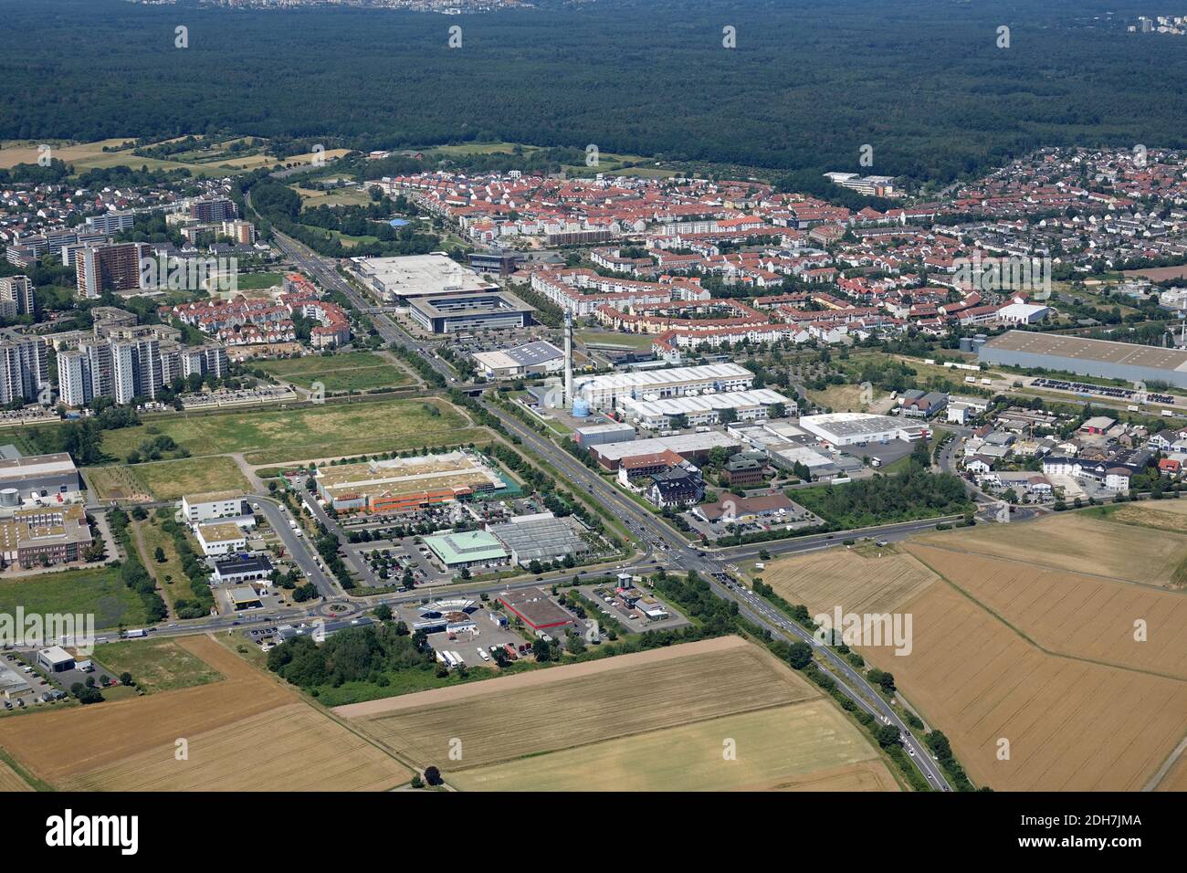Aerial view of Dietzenbach Stock Photo - Alamy