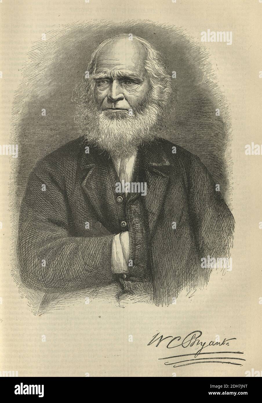 Vintage illustration of William Cullen Bryant (November 3, 1794 – June ...