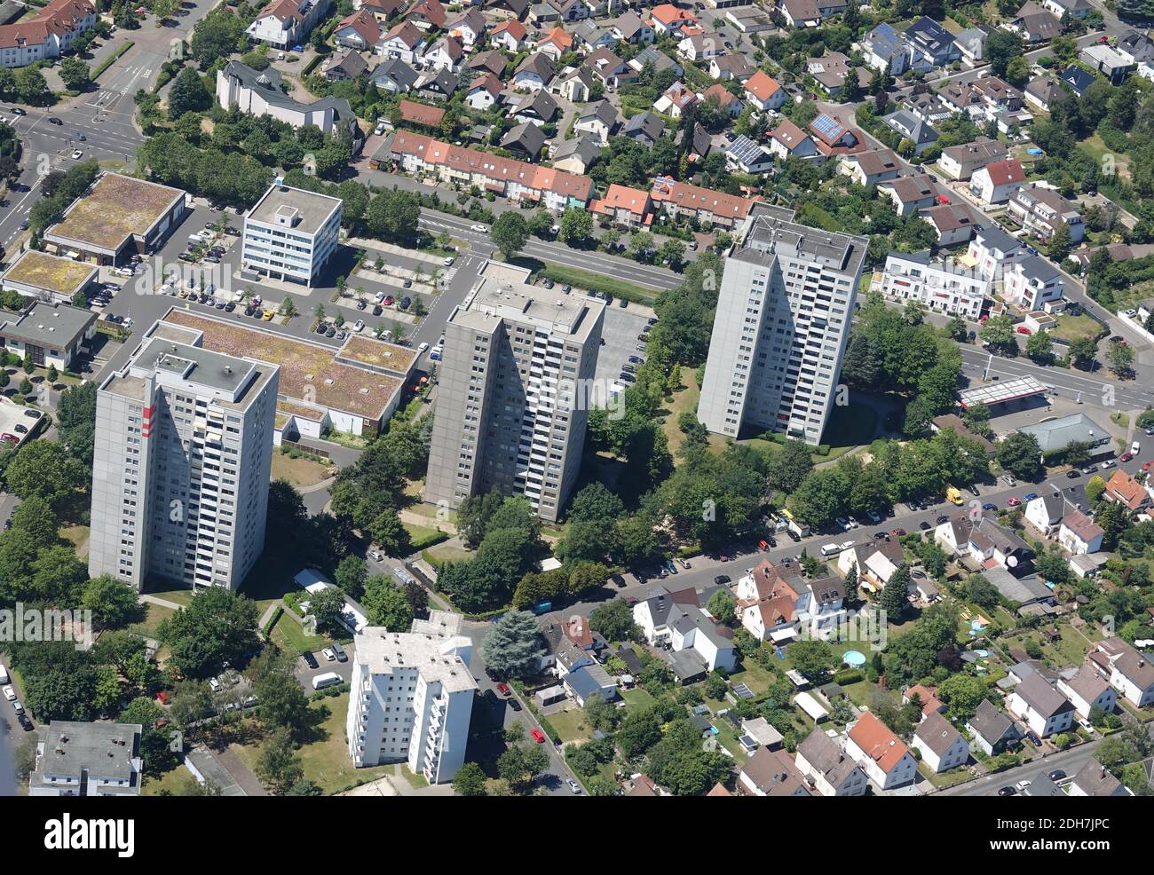 Aerial view of Dietzenbach Stock Photo - Alamy