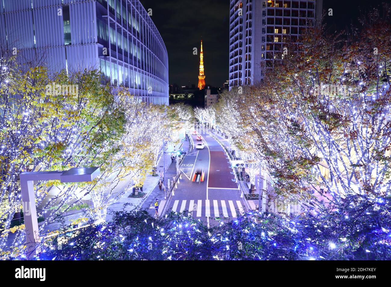 Tokyo, Japan. 9th Dec 2020. Winter Illuminations are seen at Keyakizaka ...