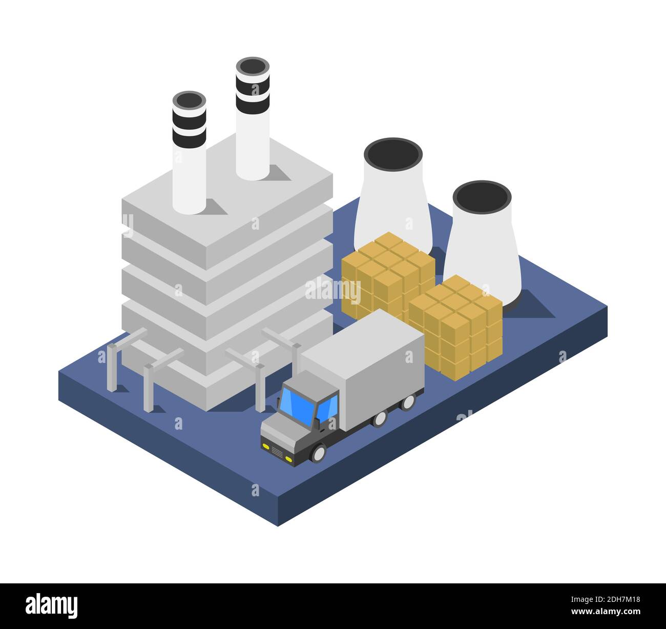 Isometric Industry Vector Graphic Illustration Stock Vector Image & Art ...