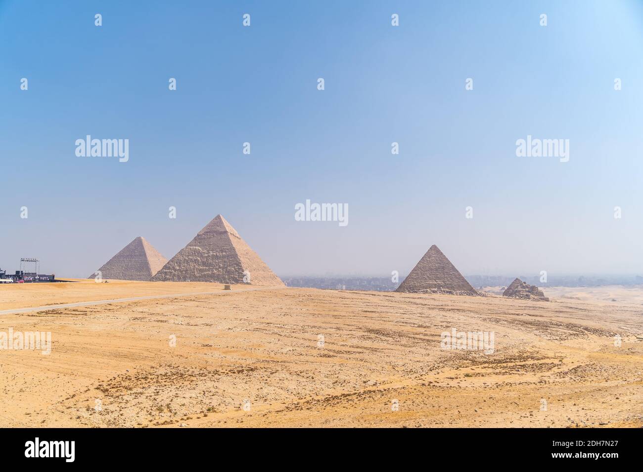 The pyramids of Giza, the oldest Funerary monument in the world, Cairo ...