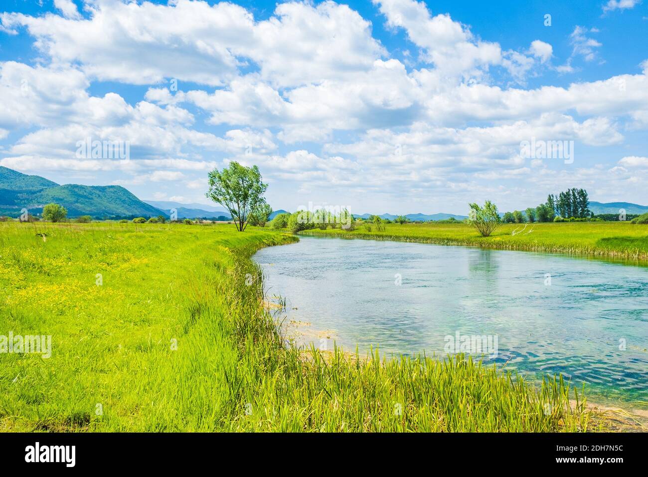 Beautiful Gacka river in Lika region of Croatia, nature landscape Stock ...