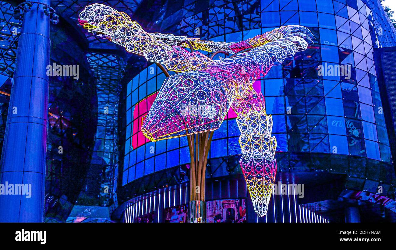 SINGAPORE, SINGAPORE - Dec 08, 2020: a big modern snail sculpture in ...
