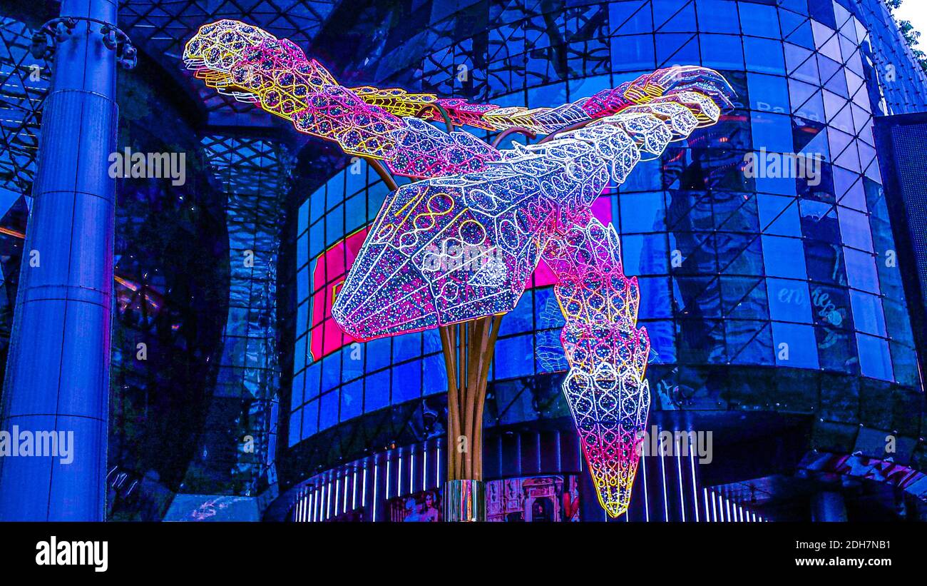 SINGAPORE, SINGAPORE - Dec 08, 2020: a big modern snail sculpture in ...