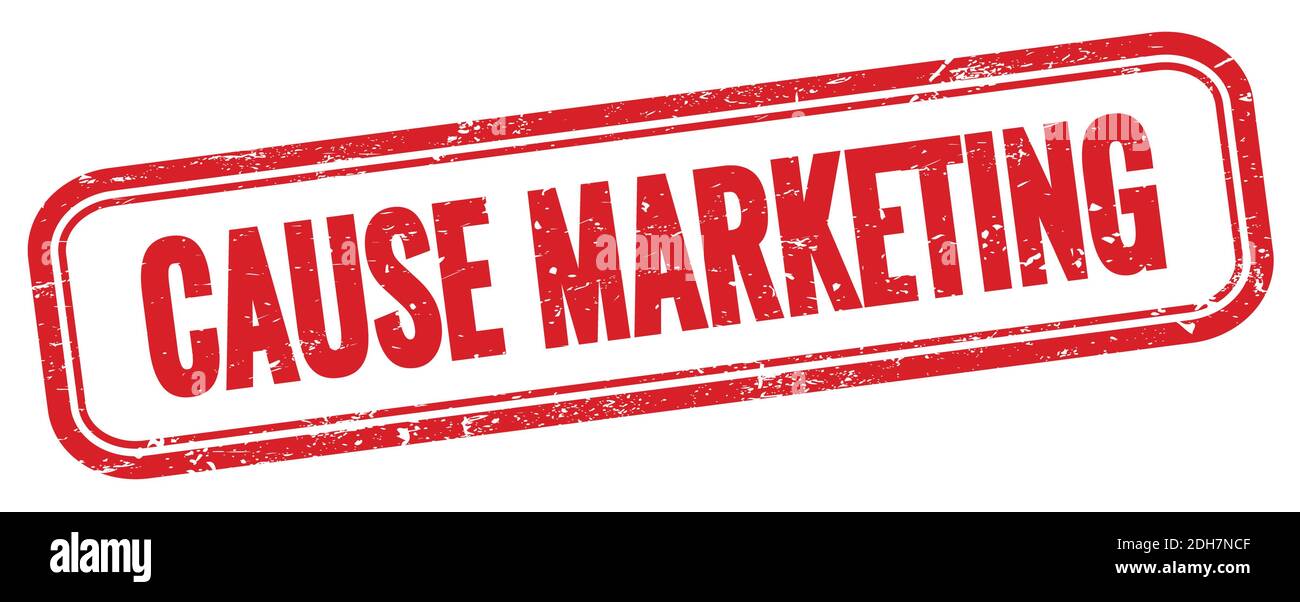 CAUSE MARKETING text on red grungy vintage rectangle stamp Stock Photo ...