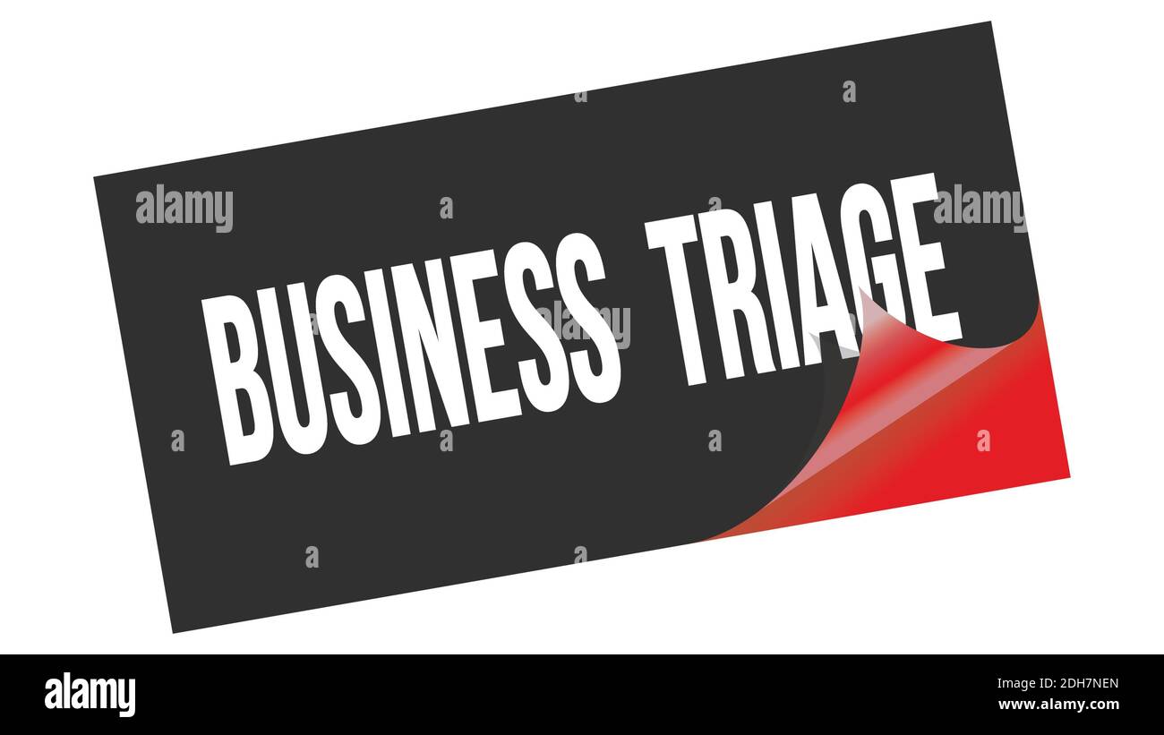 BUSINESS TRIAGE text written on black red sticker stamp Stock Photo - Alamy