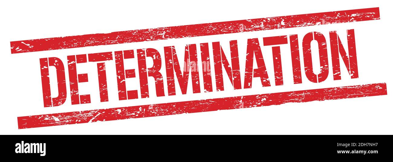 DETERMINATION text on red grungy rectangle stamp sign Stock Photo - Alamy