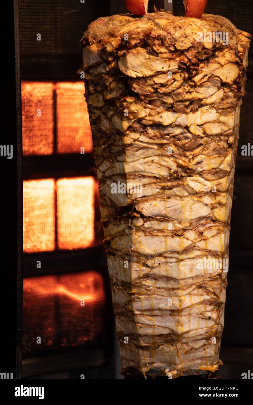 Istanbul, Turkey. November 30th 2020 Layers of Turkish Kebab meat ...