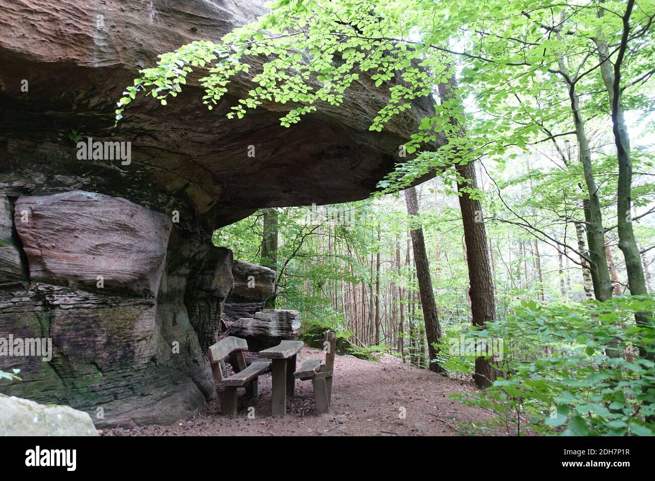 Rodalben rock hiking trail Stock Photo - Alamy
