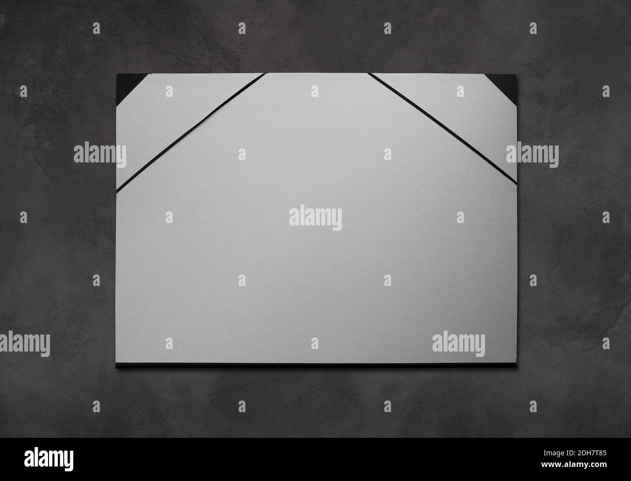 Artist cardboard leaflet portfolio on a white background Stock Photo ...