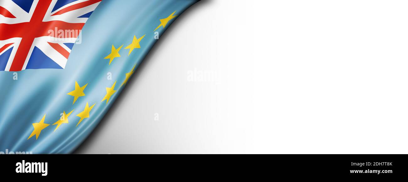 Tuvalu flag on white hi-res stock photography and images - Alamy