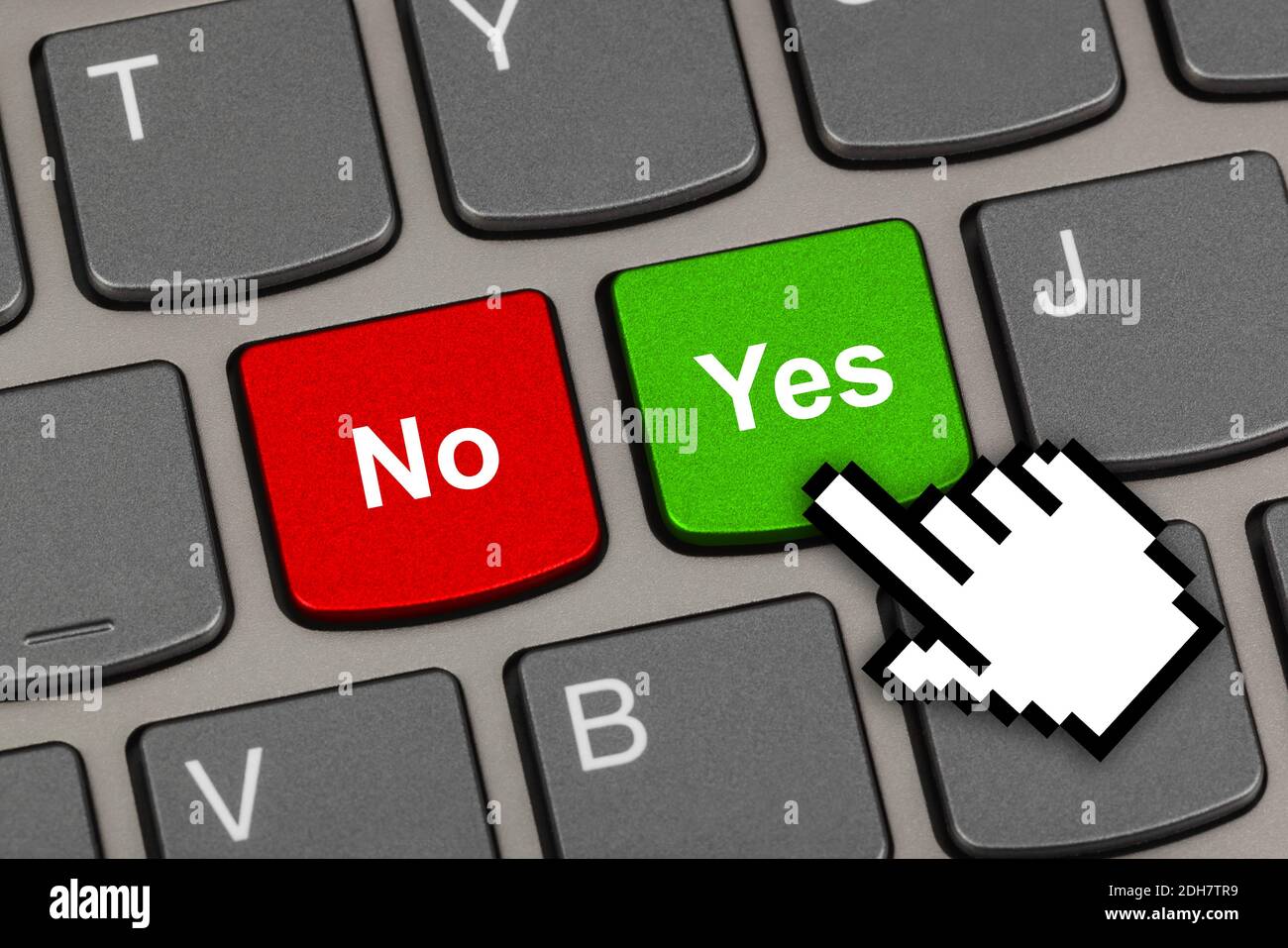 Yes no keyboard hi-res stock photography and images - Alamy