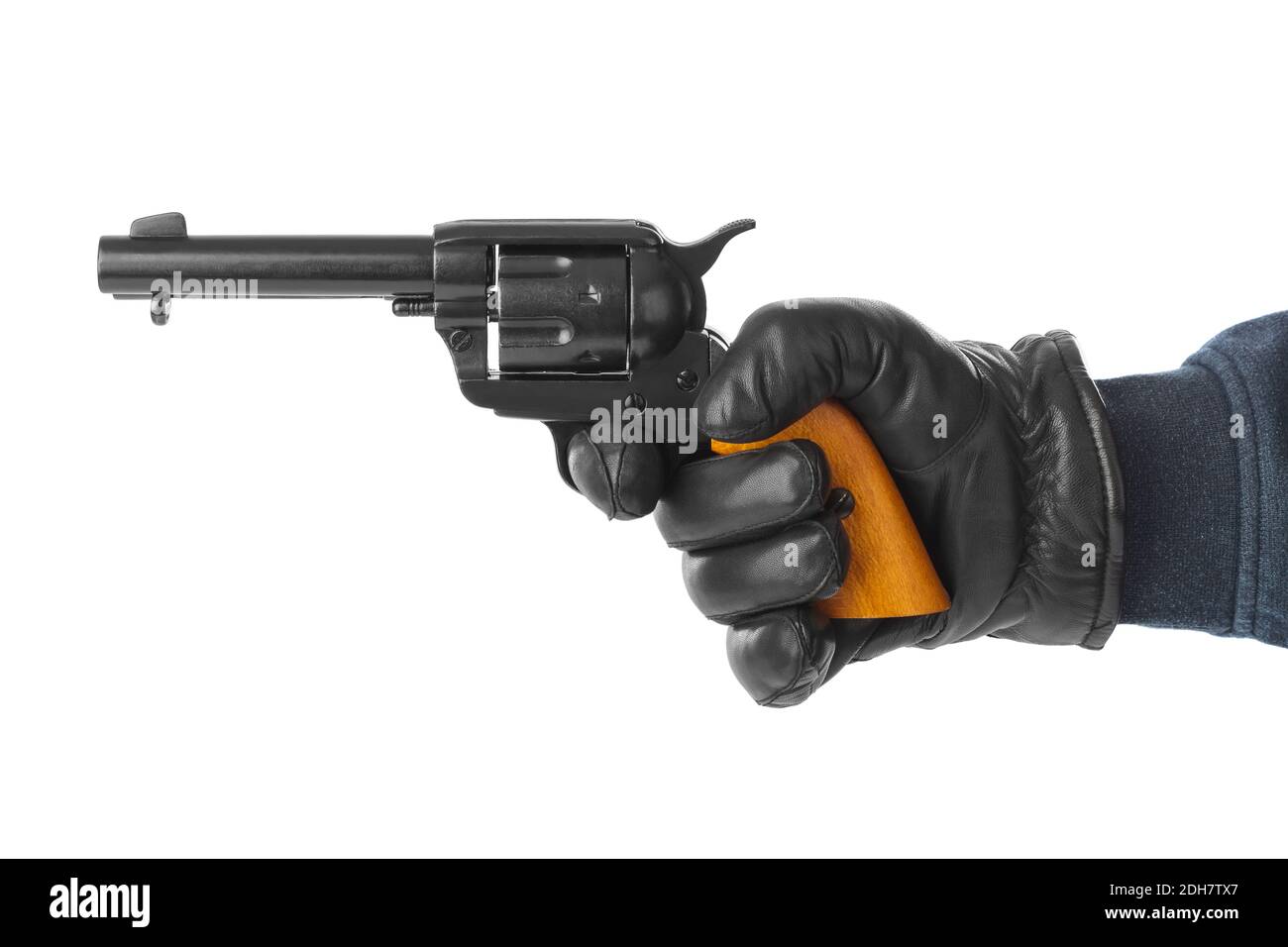 Hand with revolver Stock Photo - Alamy