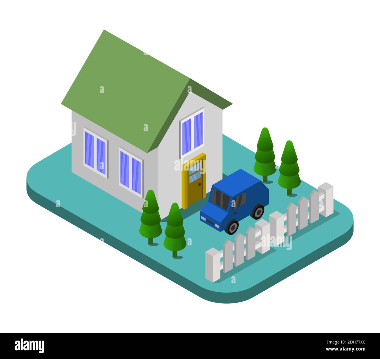 Isometric House Vector Graphic Illustration Stock Vector Image & Art ...