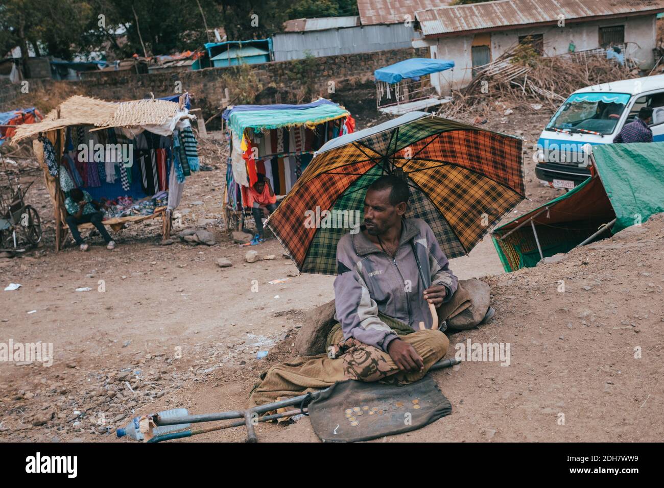 Begging people on the street, Ethiopia Stock Photo - Alamy