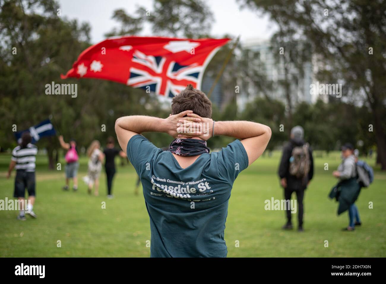 Melbourne, Victoria. 5 December 2020. Melbourne Freedom Rally. A ...