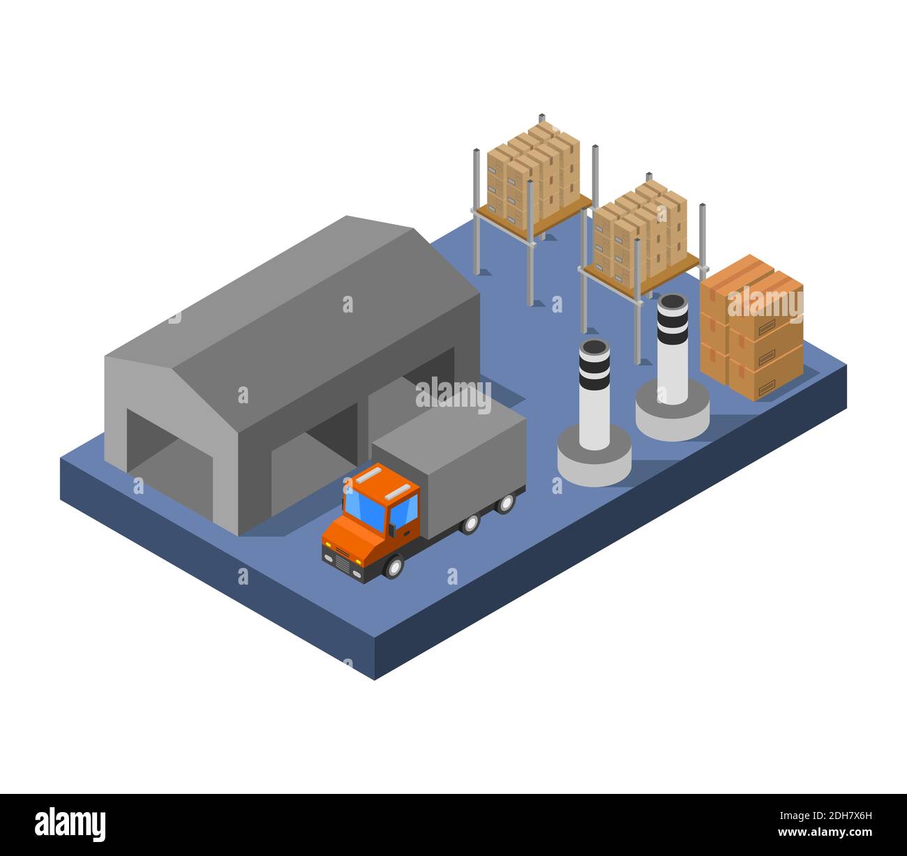 Isometric Industry Vector Graphic Illustration Stock Vector Image & Art ...