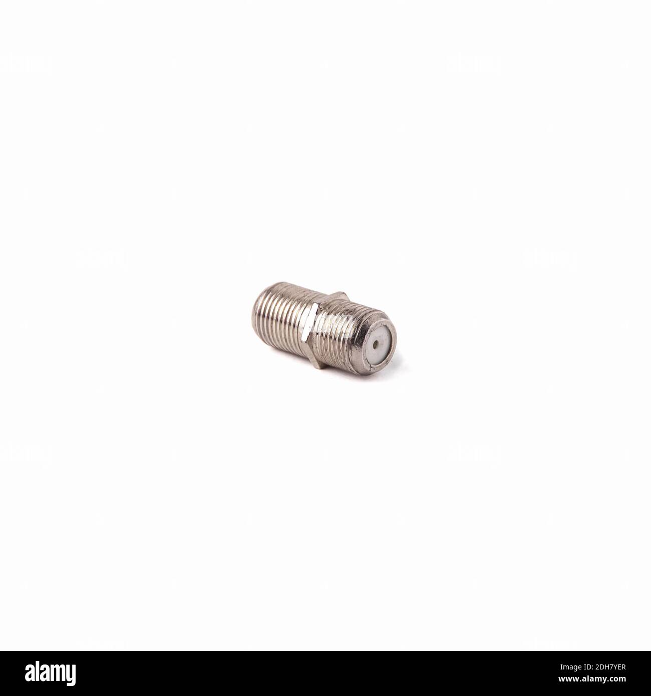 F female connector isolated on a white background Stock Photo - Alamy
