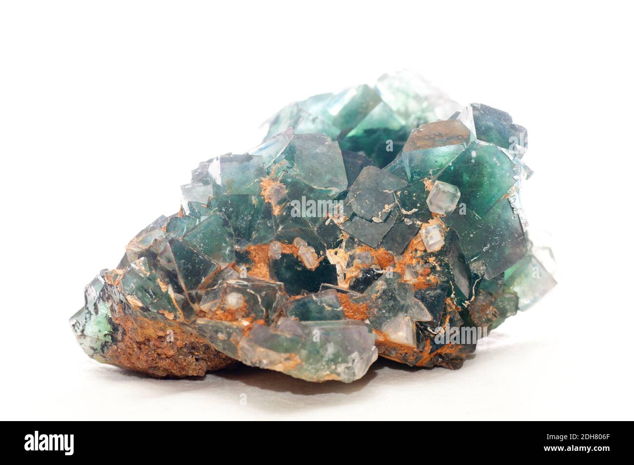 multi colored fluorite mineral crystal sample for science and geology ...