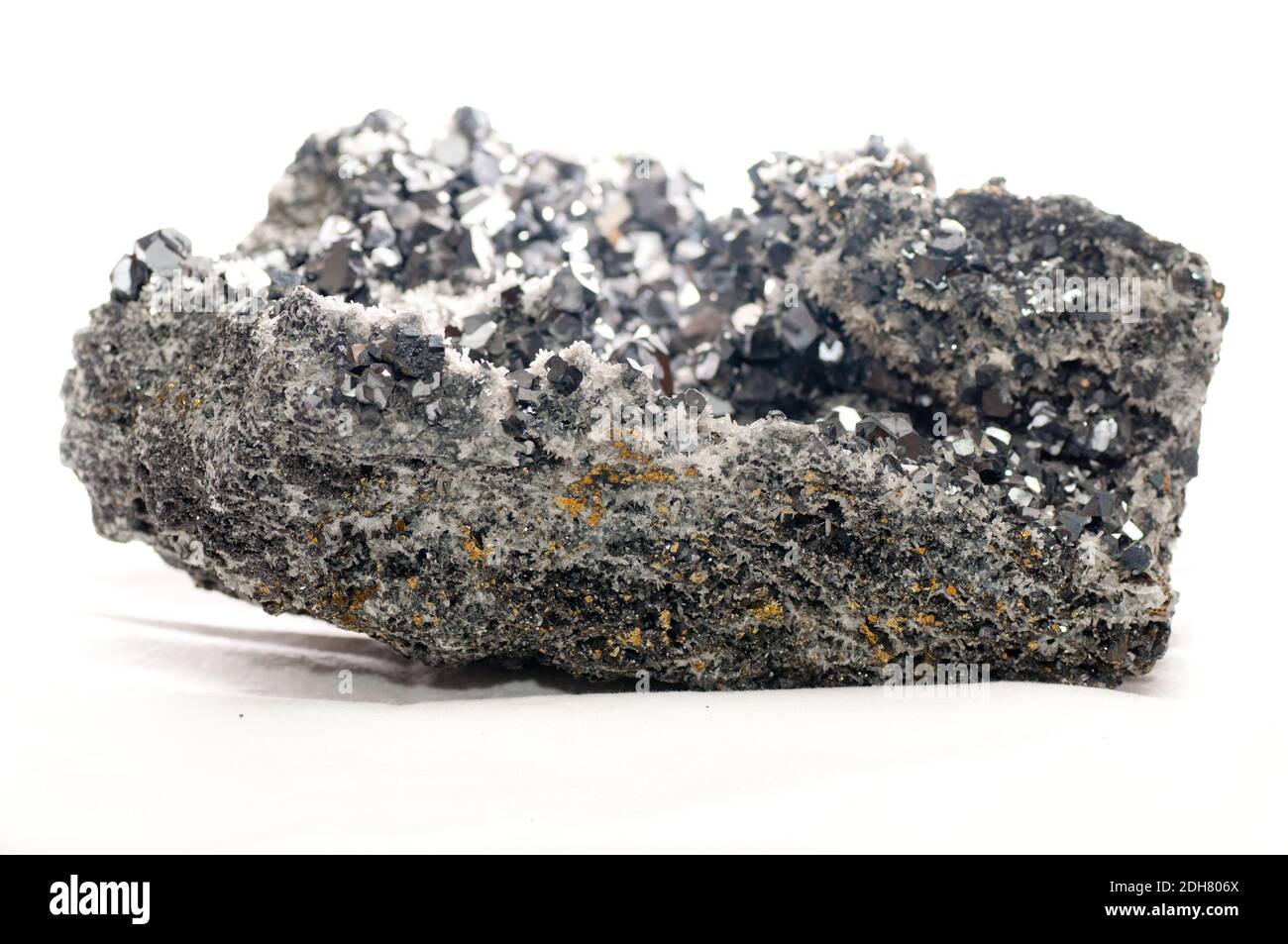 galena metallic ore mineral sample, a rare earth mineral Stock Photo ...