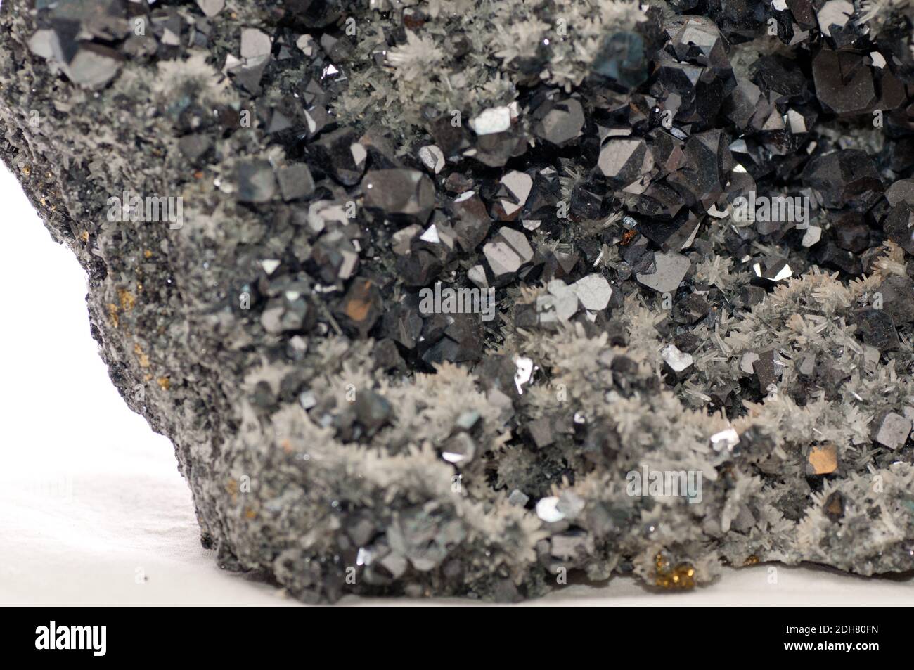 galena metallic ore mineral sample, a rare earth mineral Stock Photo ...