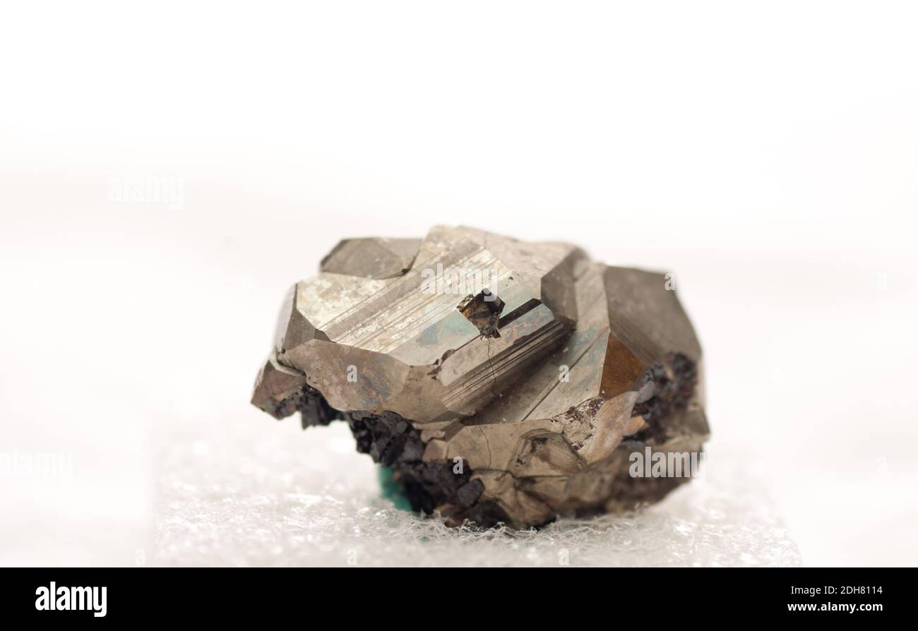 iron pyrite metal, fool's gold mineral sample Stock Photo - Alamy