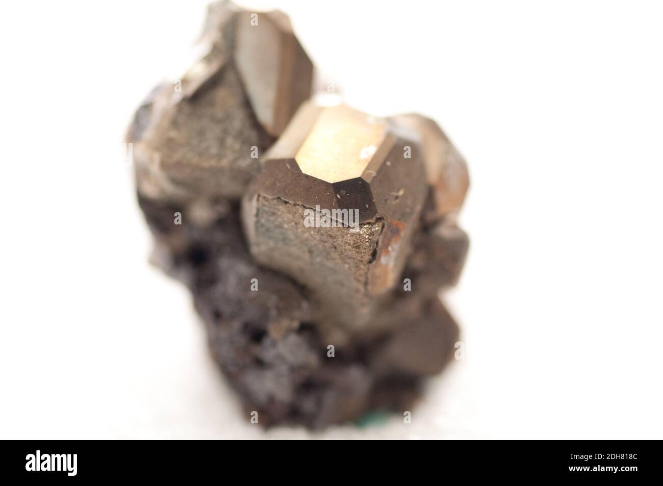 iron pyrite metal, fool's gold mineral sample Stock Photo - Alamy
