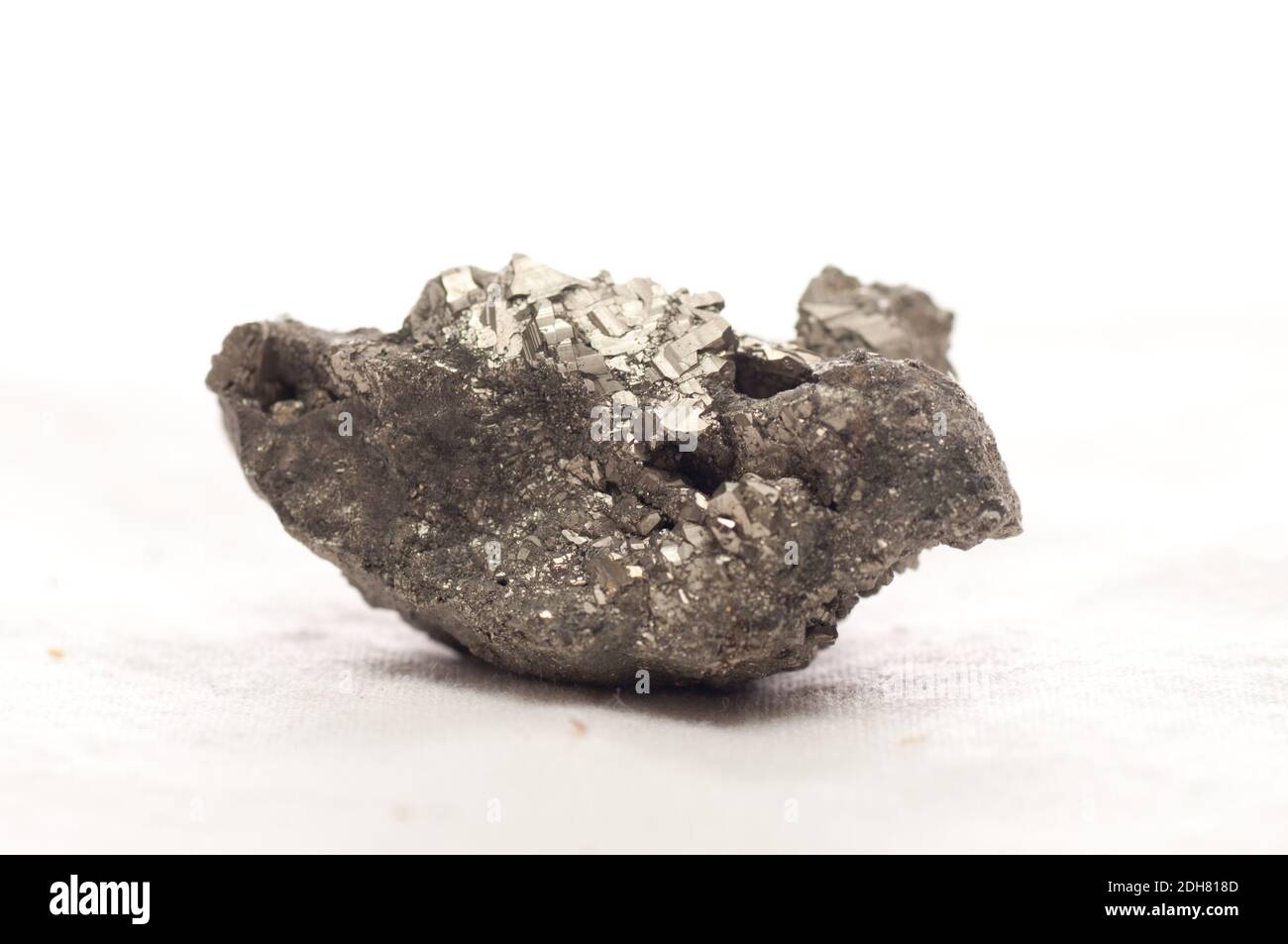 iron pyrite metal, fool's gold mineral sample Stock Photo - Alamy