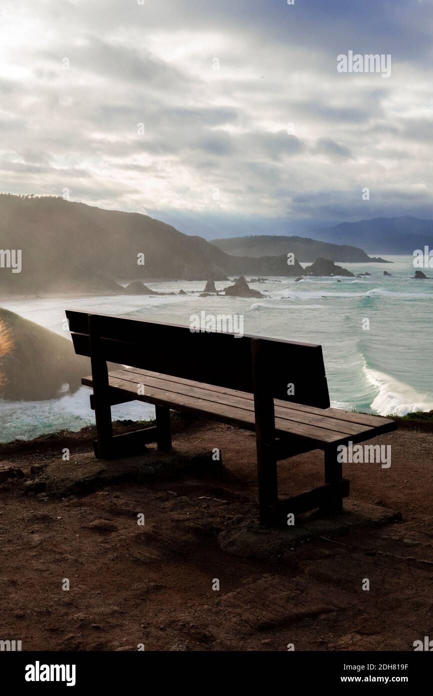 The most beautiful bank in the world in Ortigueira, Galicia, Spain ...