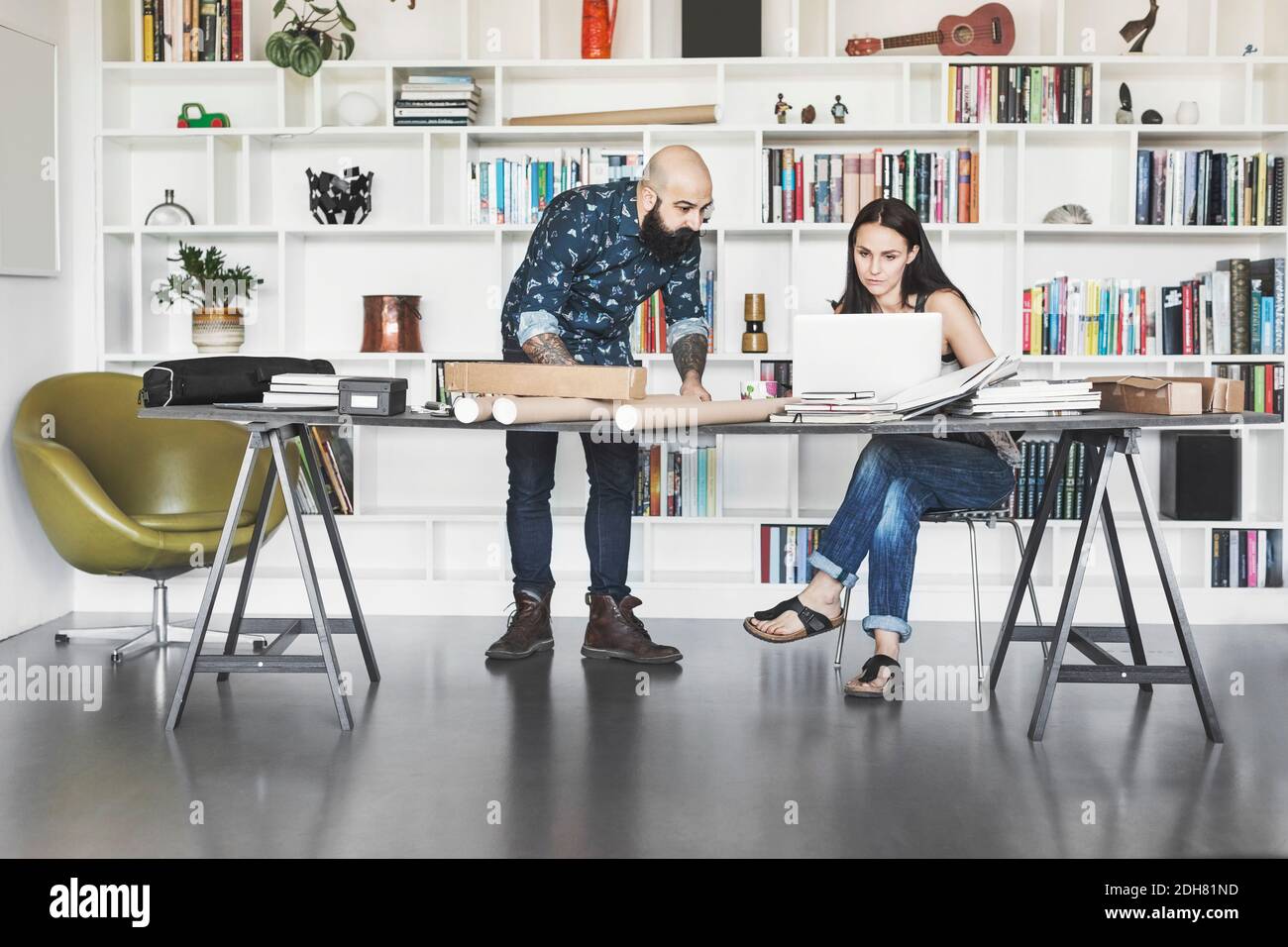 Architects working office table hi-res stock photography and images - Alamy