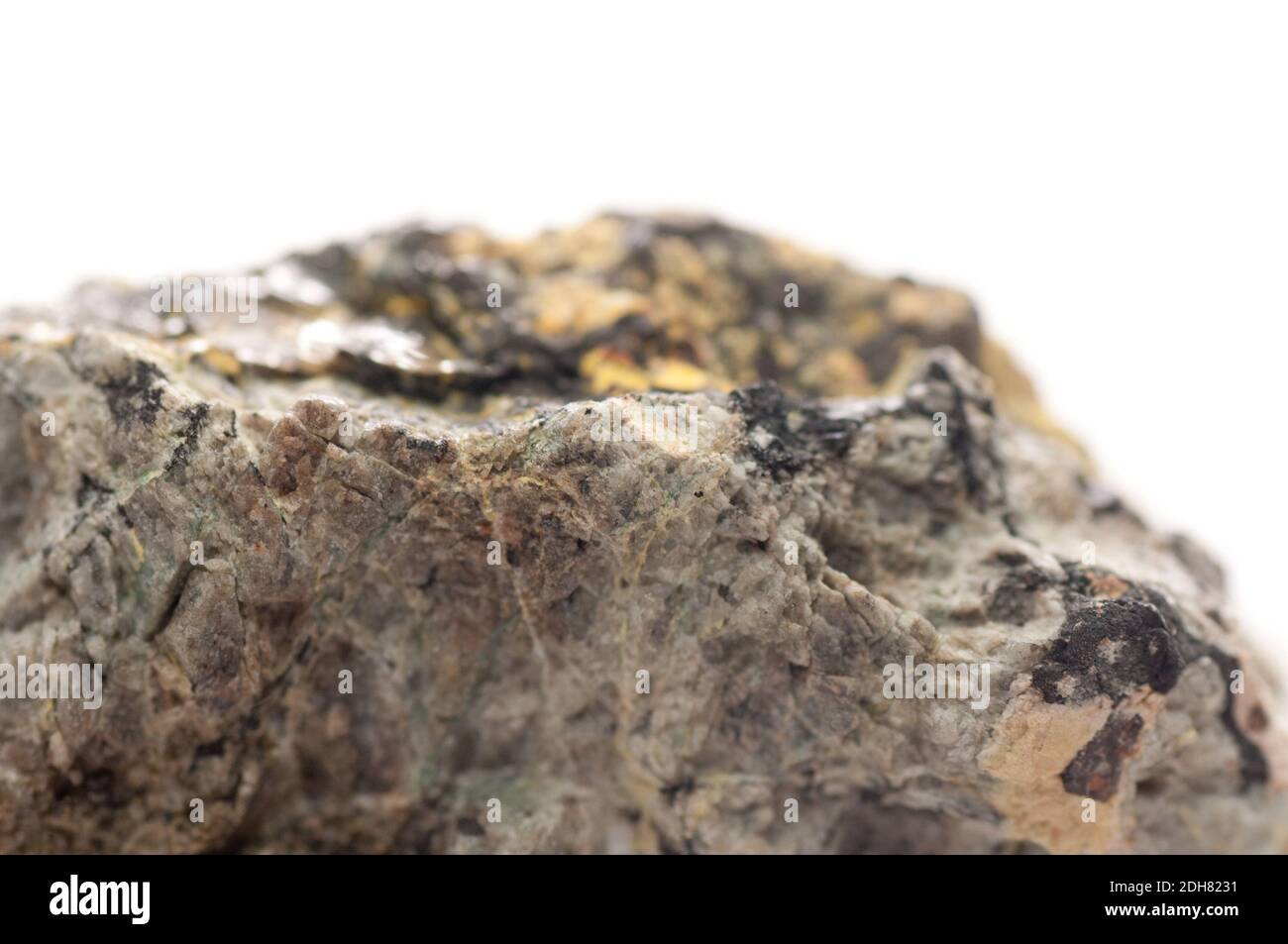uranophane mineral element sample, uranium cousin, radioactive Stock ...