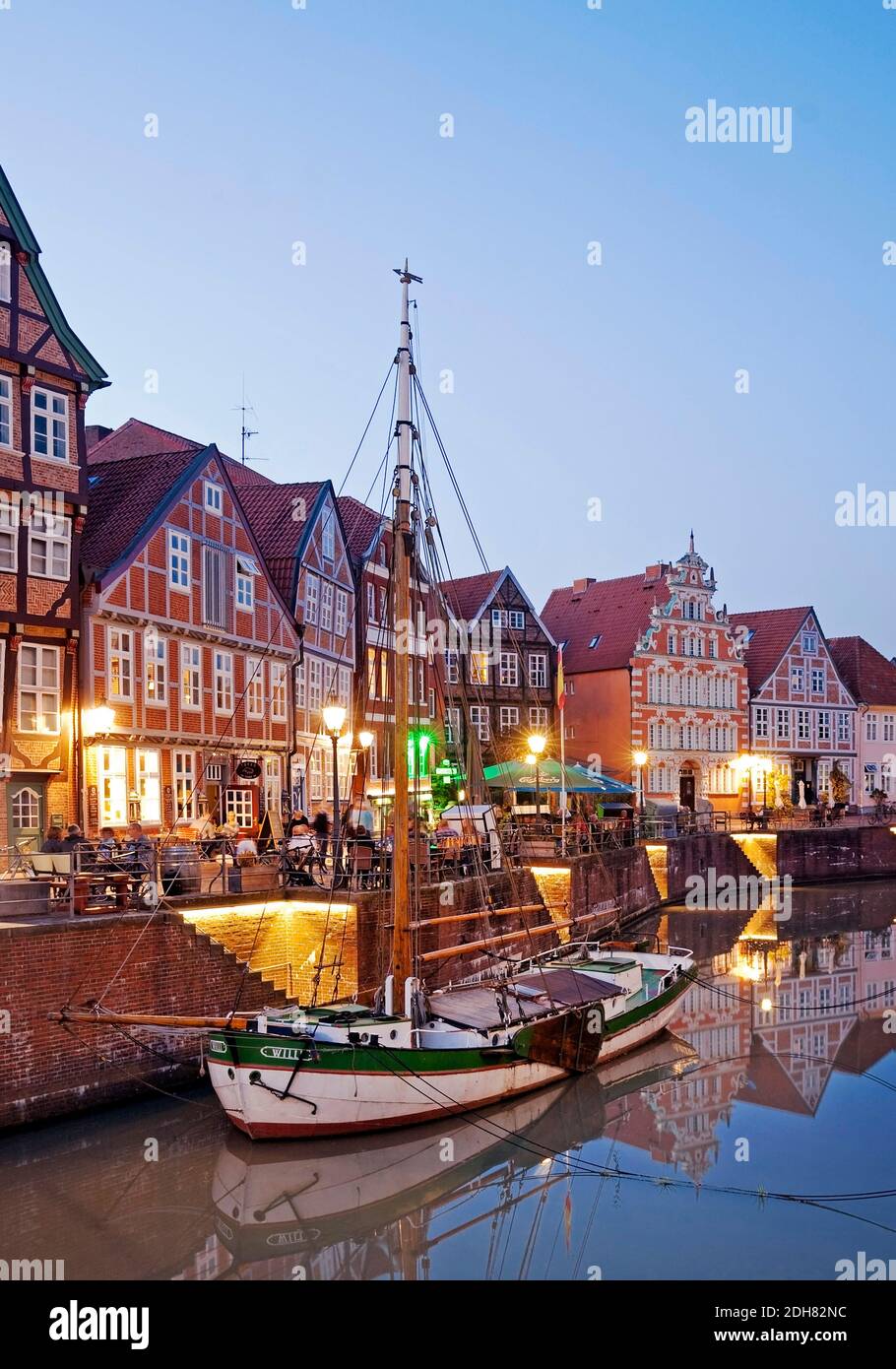 old town with historic merchants' houses and warehouses at the Hanse ...