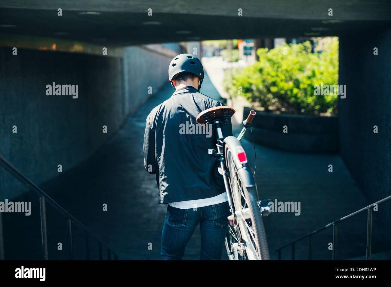 Bicycle down the steps hi-res stock photography and images - Alamy