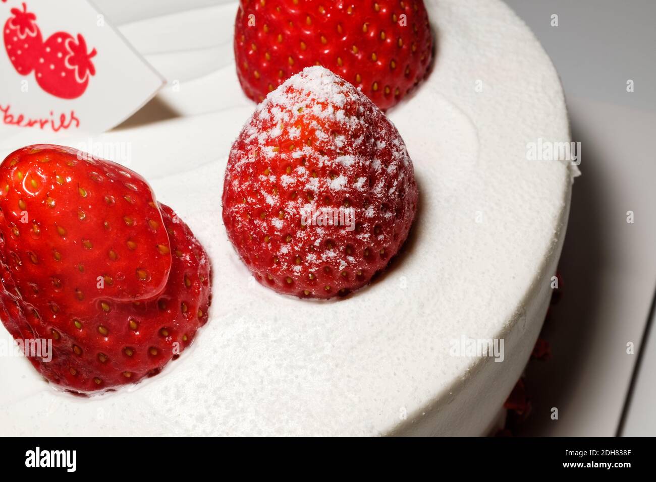 Delicious and sweet whipped cream cake Stock Photo - Alamy
