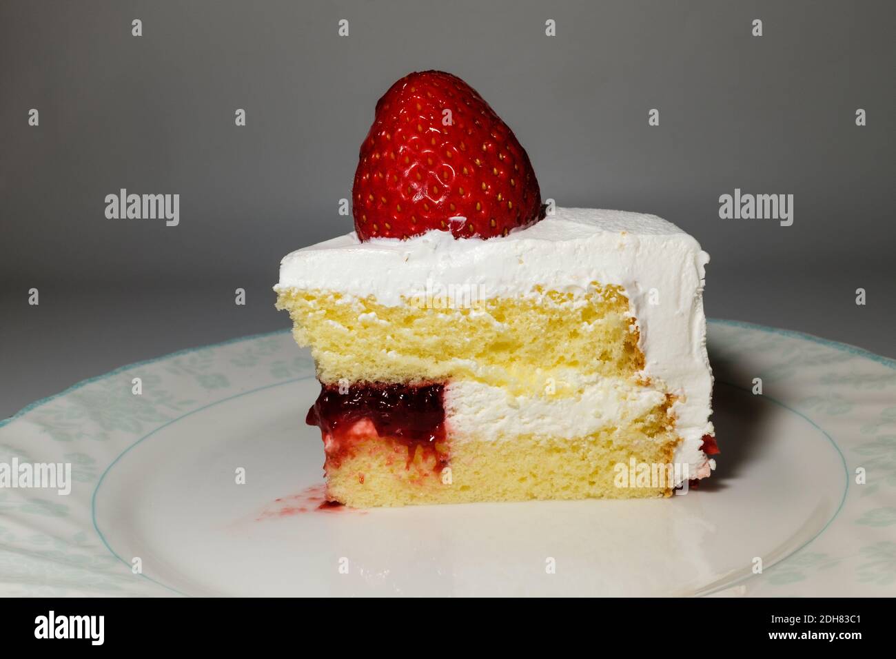 Delicious and sweet whipped cream cake Stock Photo - Alamy